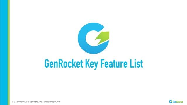GenRocket Feature List | PDF