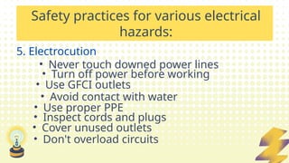 General Science-Lesson 12 Safety practices | PPTX