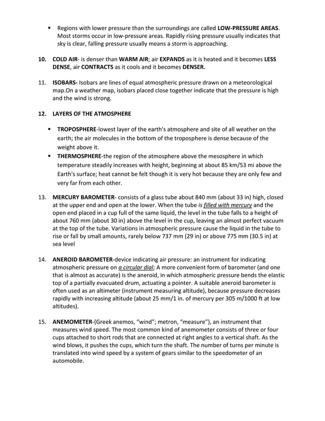 General Science Grade 7 Unit 4 Reviewer | DOCX | Weather | Science