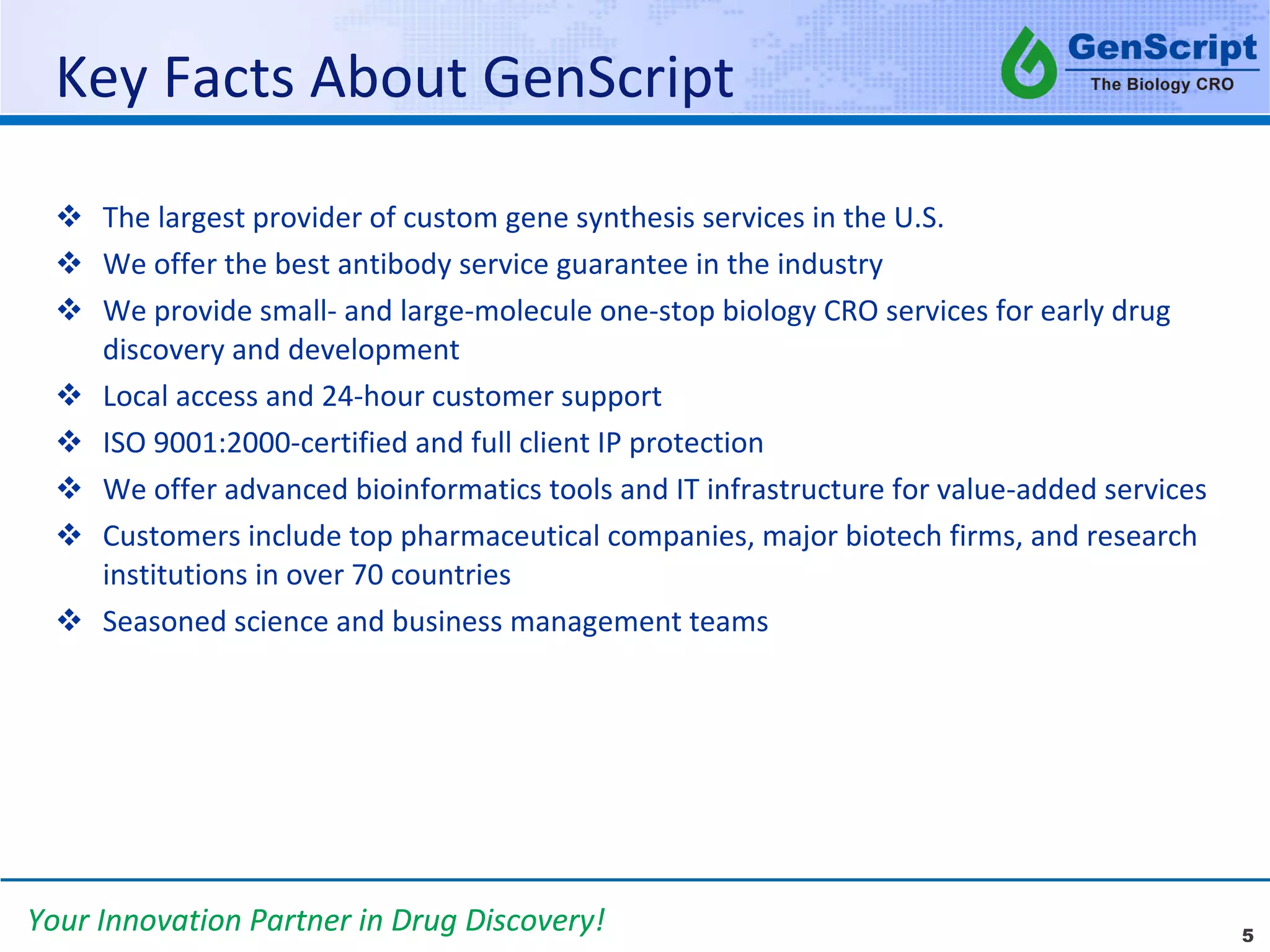 Genscript overview 030110[1] | PPT