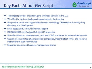 Genscript overview 030110[1] | PPT