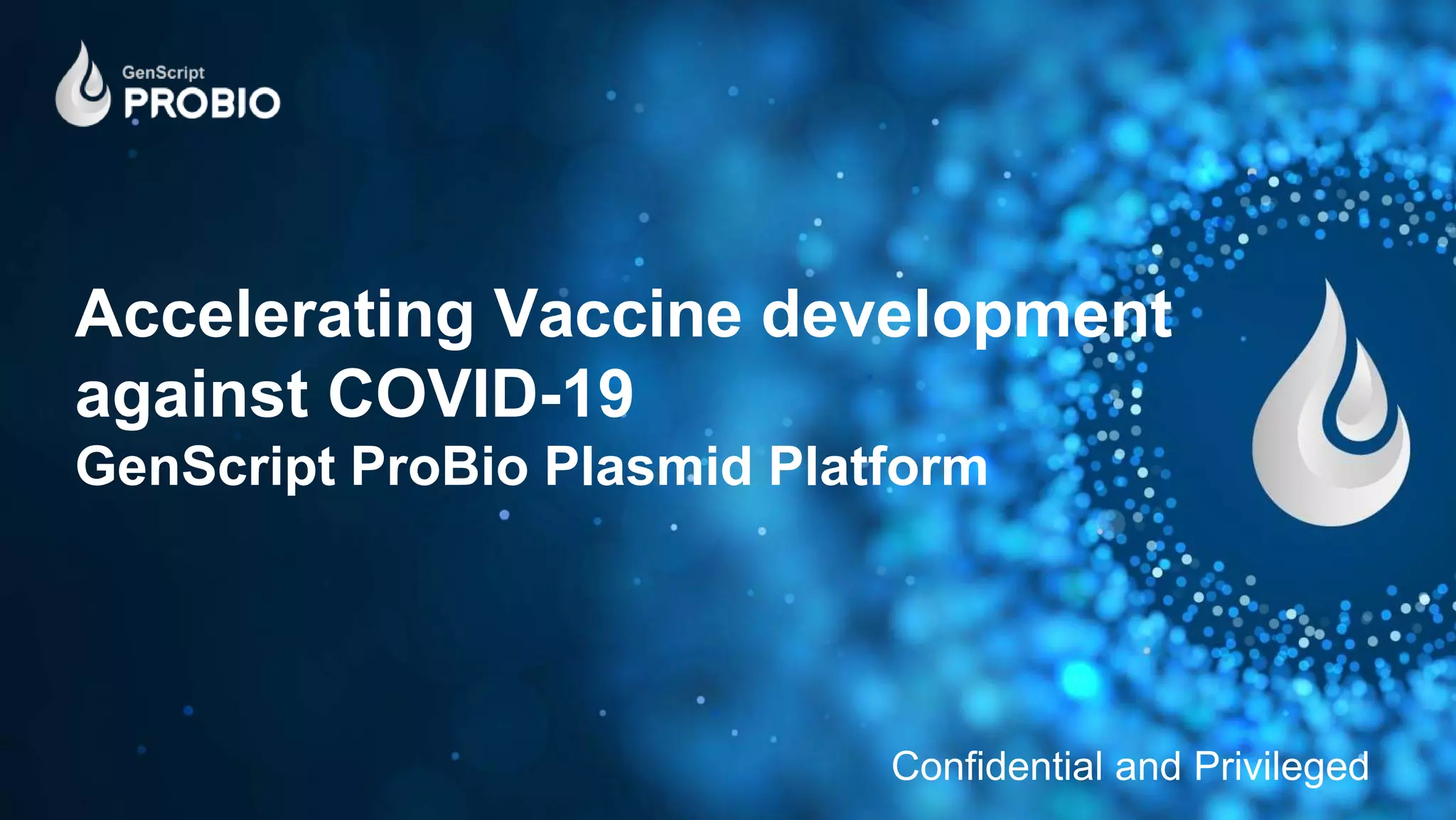 Plasmid Manufacturing Service from GenScript ProBio | PPTX