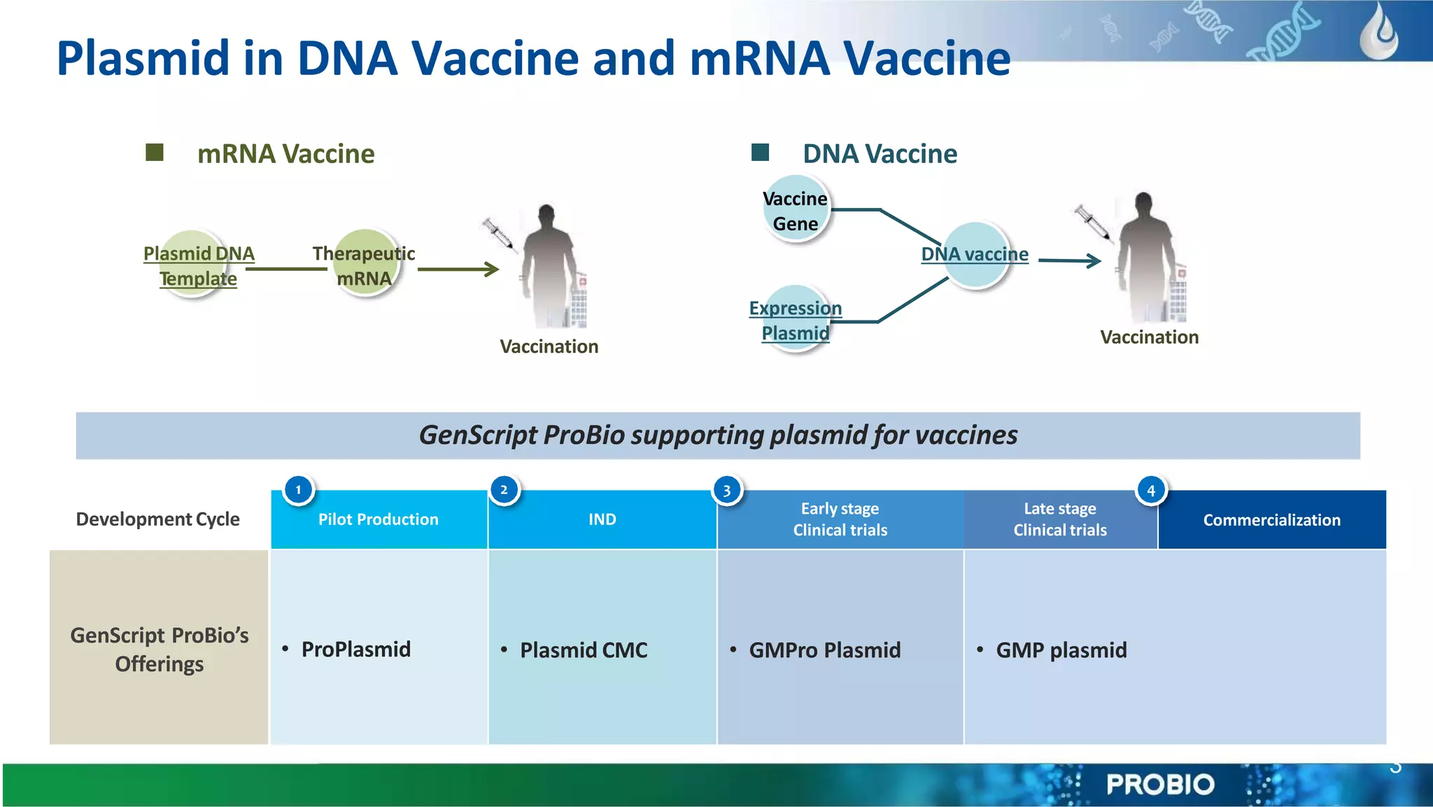 Plasmid Manufacturing Service from GenScript ProBio | PPTX