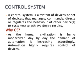 CONTROL SYSTEMS IN AUTOMOBILES | PPTX