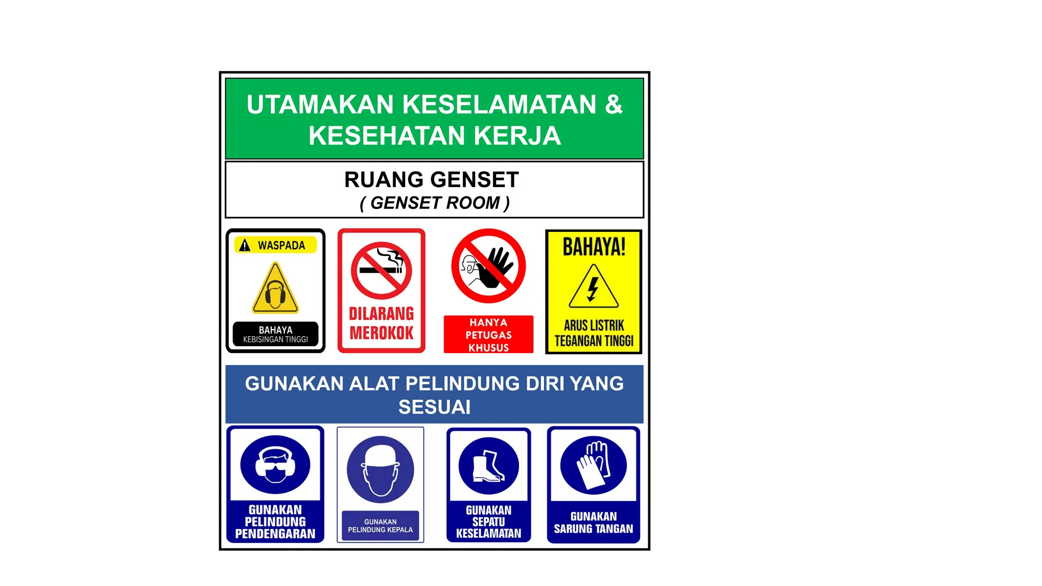 contoh Rambu k3 untuk rumah genset .pptx