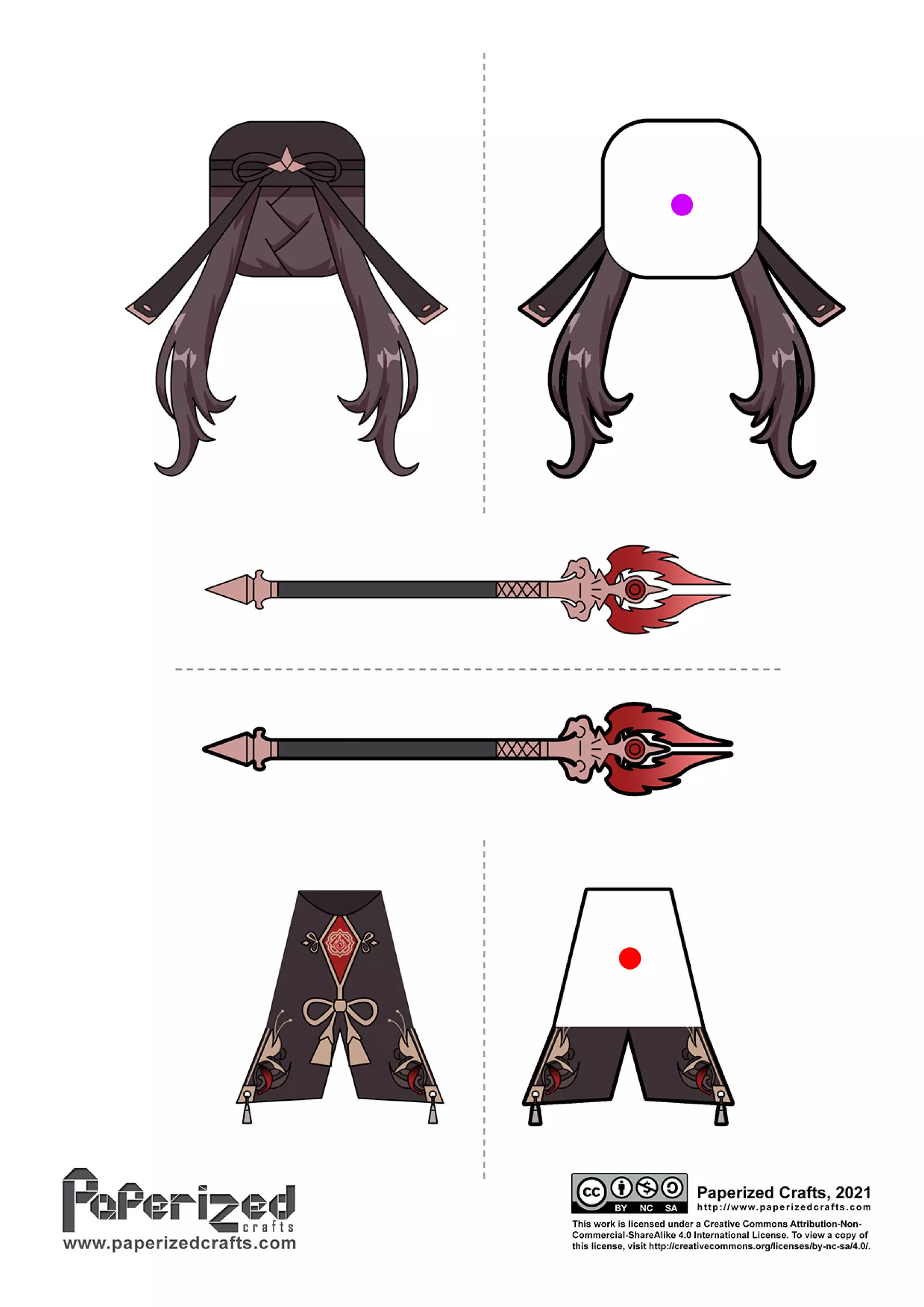 Genshin impact hu tao papercraft | PDF