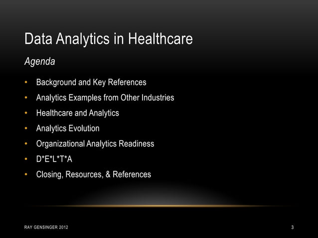 Data Analytics in Healthcare | PDF