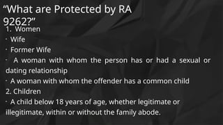 republic act 926 anti violence against women and their children 2 genso ...