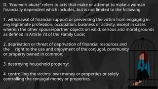 republic act 926 anti violence against women and their children 2 genso ...