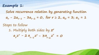 Gen solve recurrence | PPT