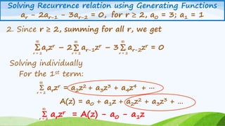 Gen solve recurrence | PPT
