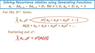 Generating functions solve recurrence | PPTX