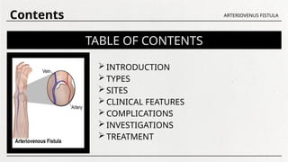 ARTERIOVENOUS FISTULA GENERAL SURGERY BY AKASH SURESH.pptx