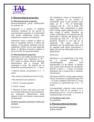 Gentamicin Injection USP Taj Pharma SmPC | PDF