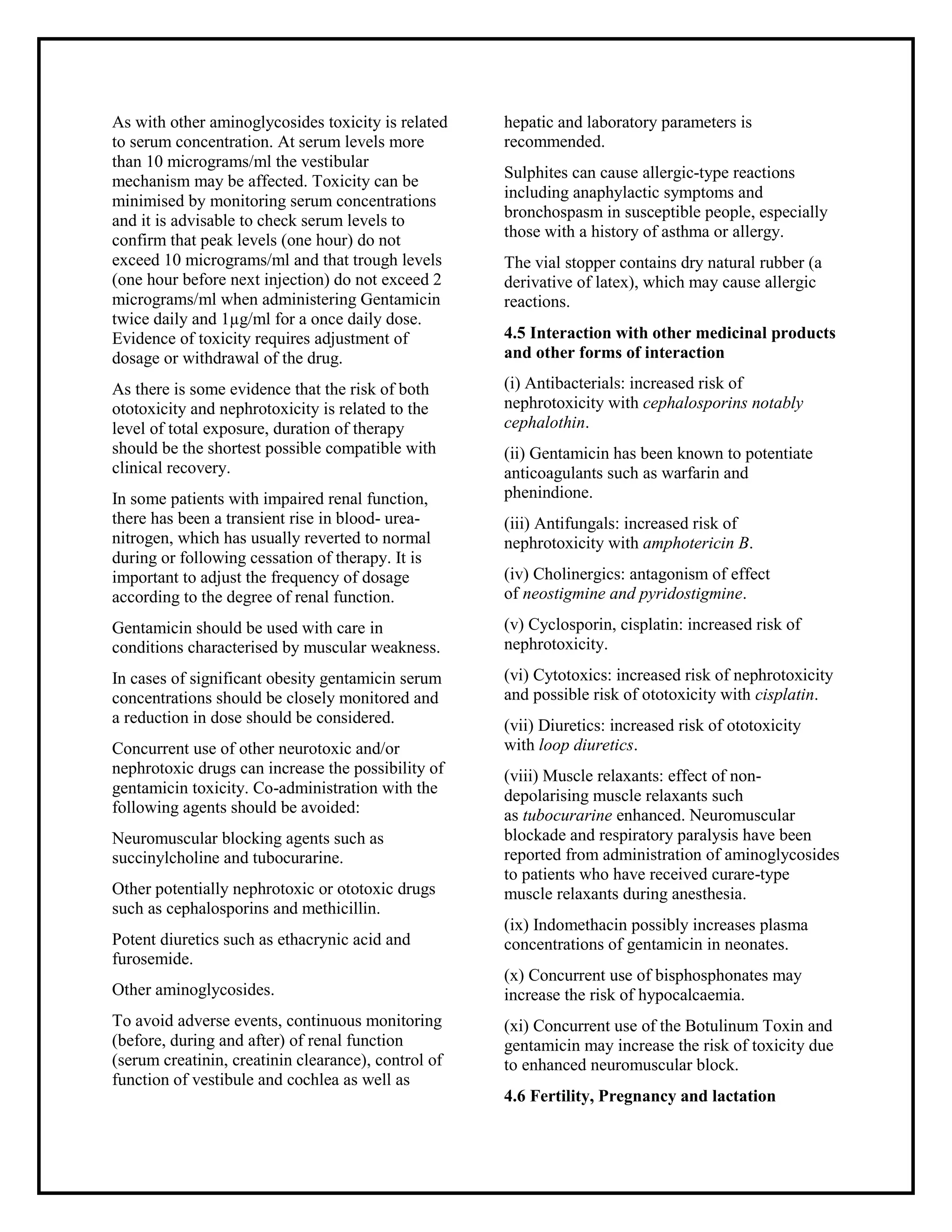 Gentamicin 40 mg per ml injection smpc taj pharmaceuticals | PDF