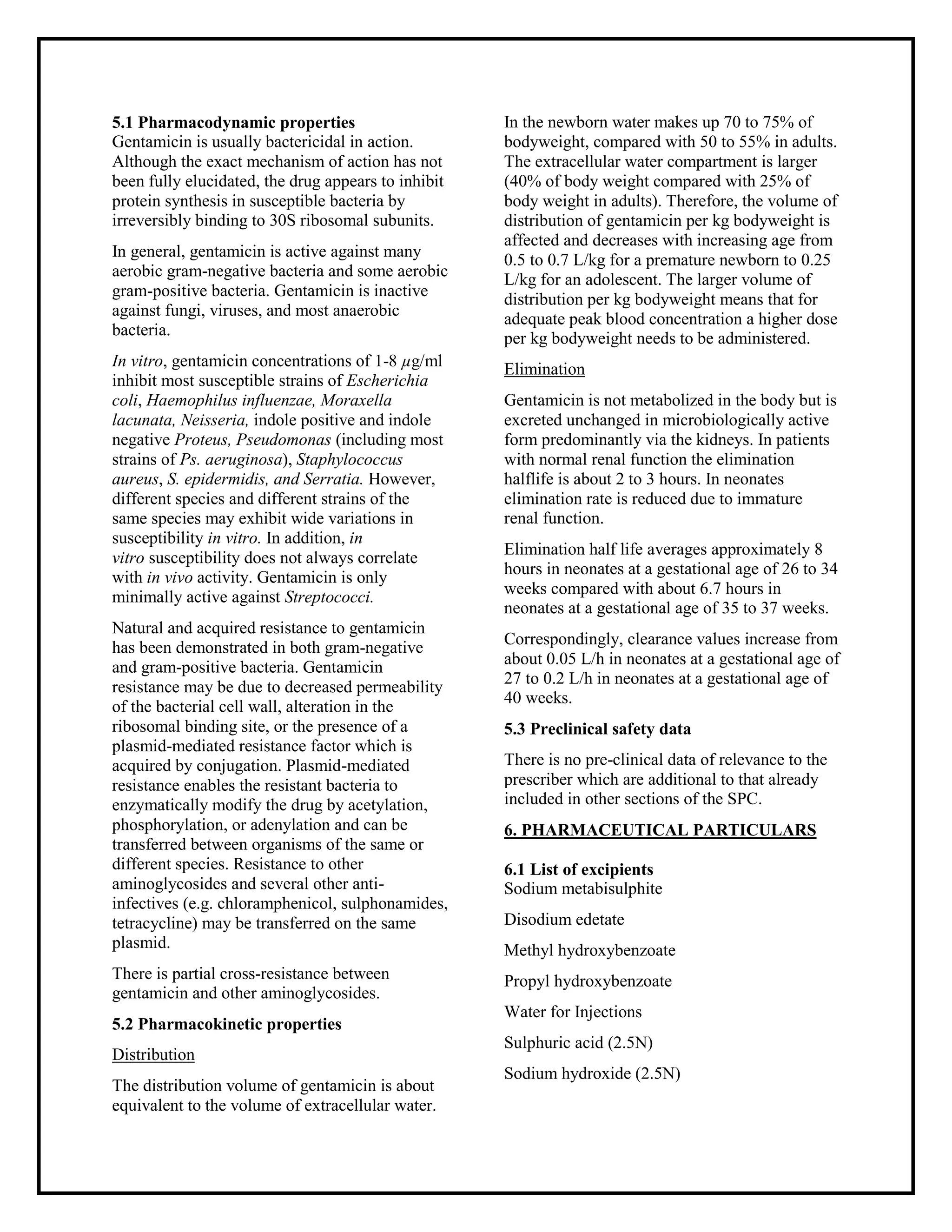 Gentamicin 40 mg per ml injection smpc taj pharmaceuticals | PDF