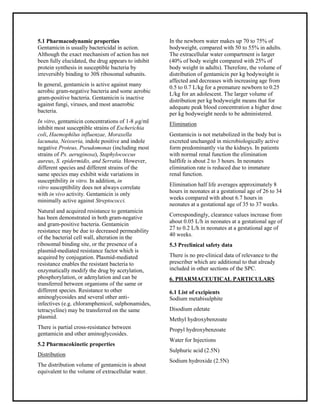Gentamicin 40 mg per ml injection smpc taj pharmaceuticals | PDF