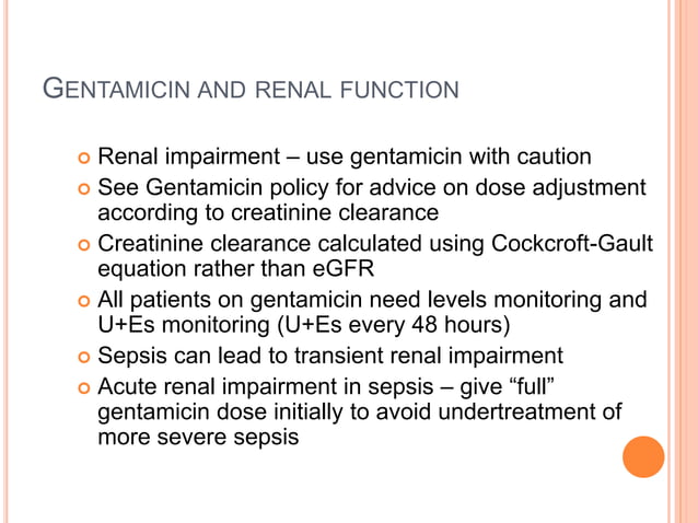 Gentamicin_microteach.ppt | Infectious Diseases | Diseases and Conditions