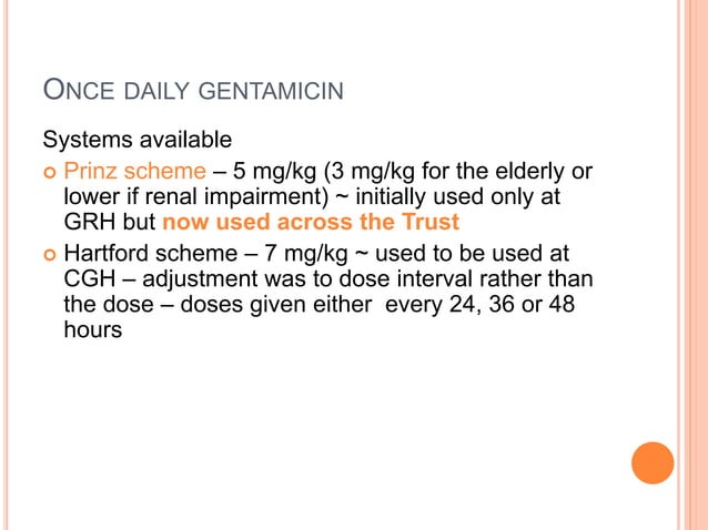 Gentamicin_microteach.ppt | Infectious Diseases | Diseases and Conditions
