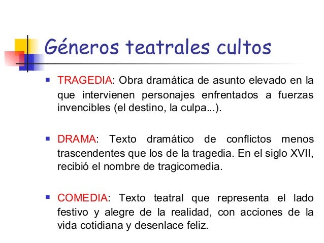 El Género Teatral