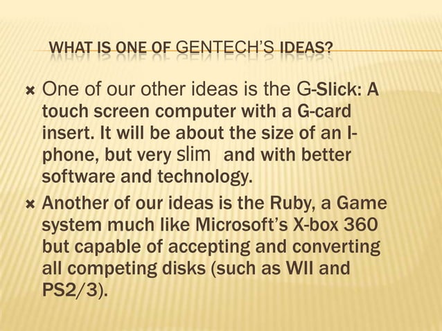 Genteck Presentation | PPT