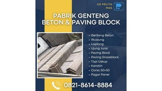 Genteng Beton Cor Flat: Solusi Atap Tahan Lama untuk Rumah Masa Kini | PDF