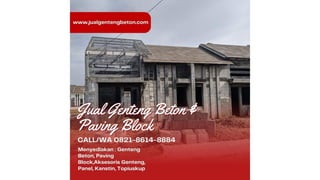 Genteng Beton Flat Minimalis Berkualitas, Solusi Atap Modern untuk ...