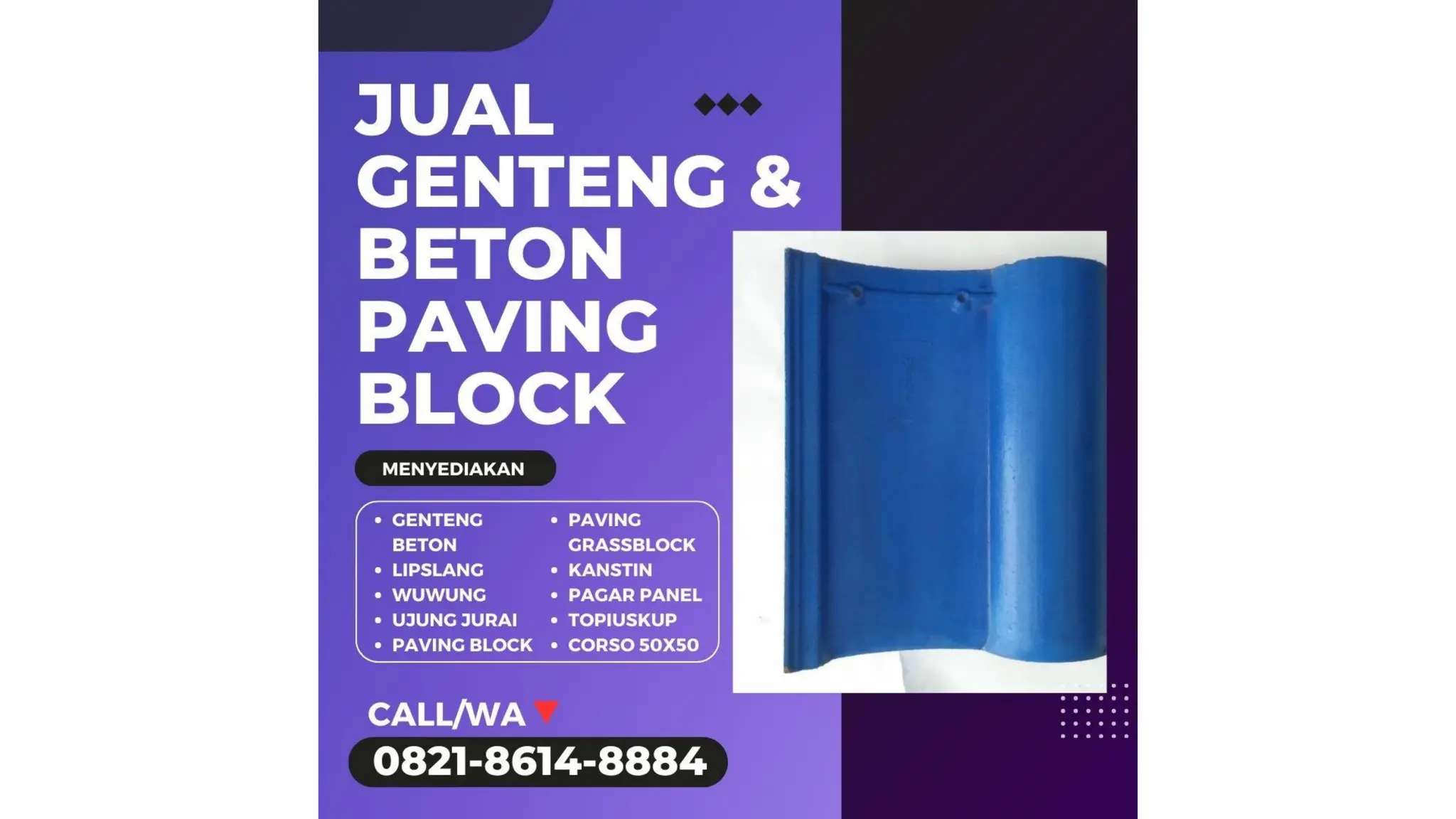 Genteng Cor Beton Solusi Atap Kuat dan Tahan Lama Pengiriman Ke ...