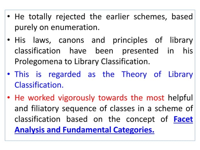GENARAL THEORY OF LIB CLASSIFICATION.ppt | Physics | Science