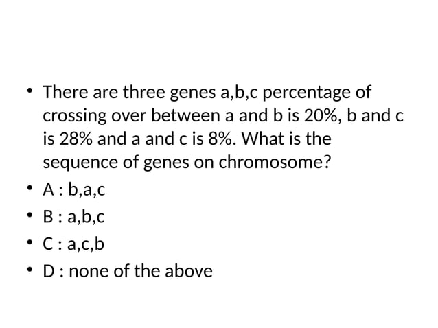 genetics topic on two factor cross and three factor cross | PPTX ...