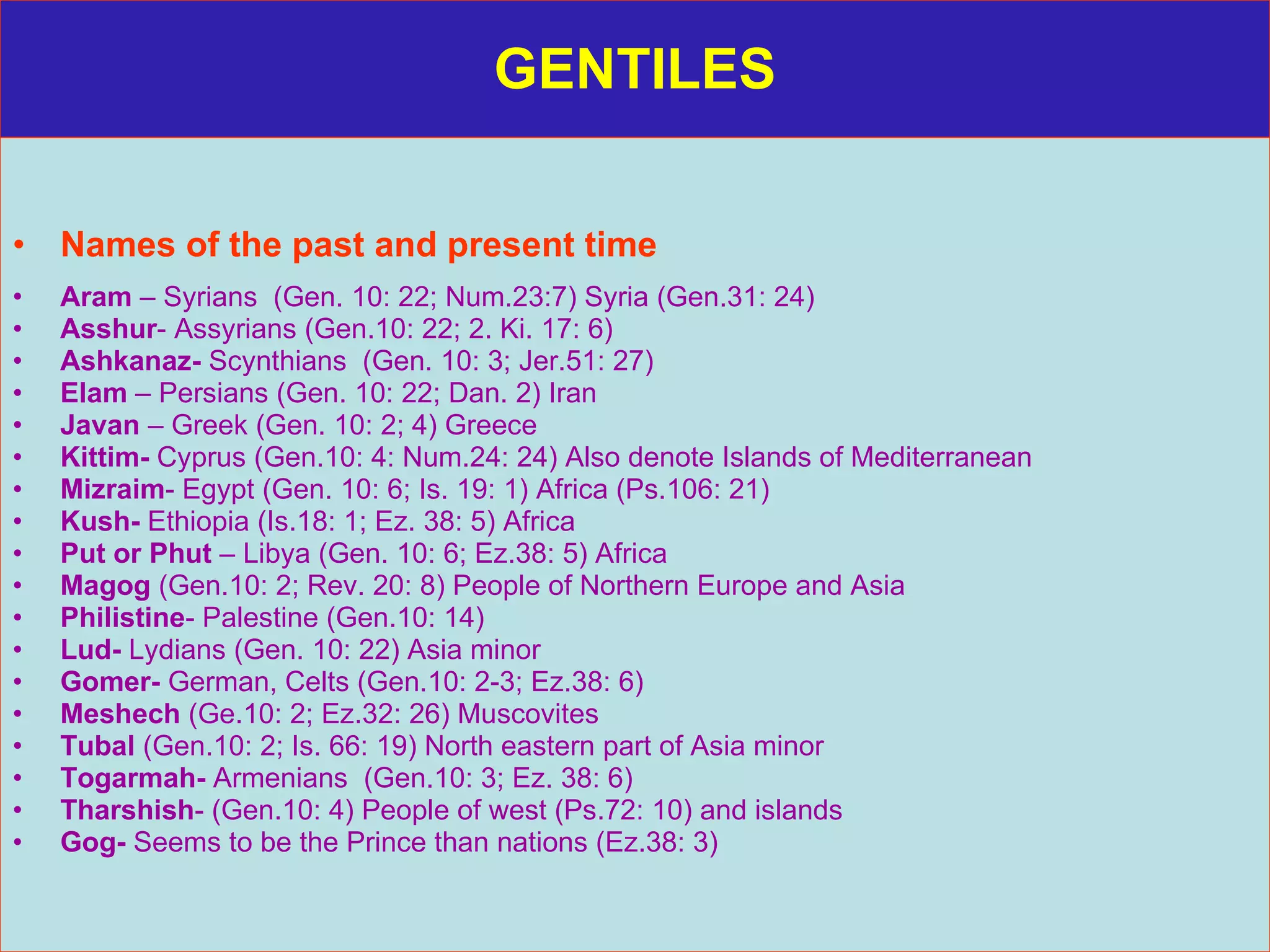 Gentiles | PPT