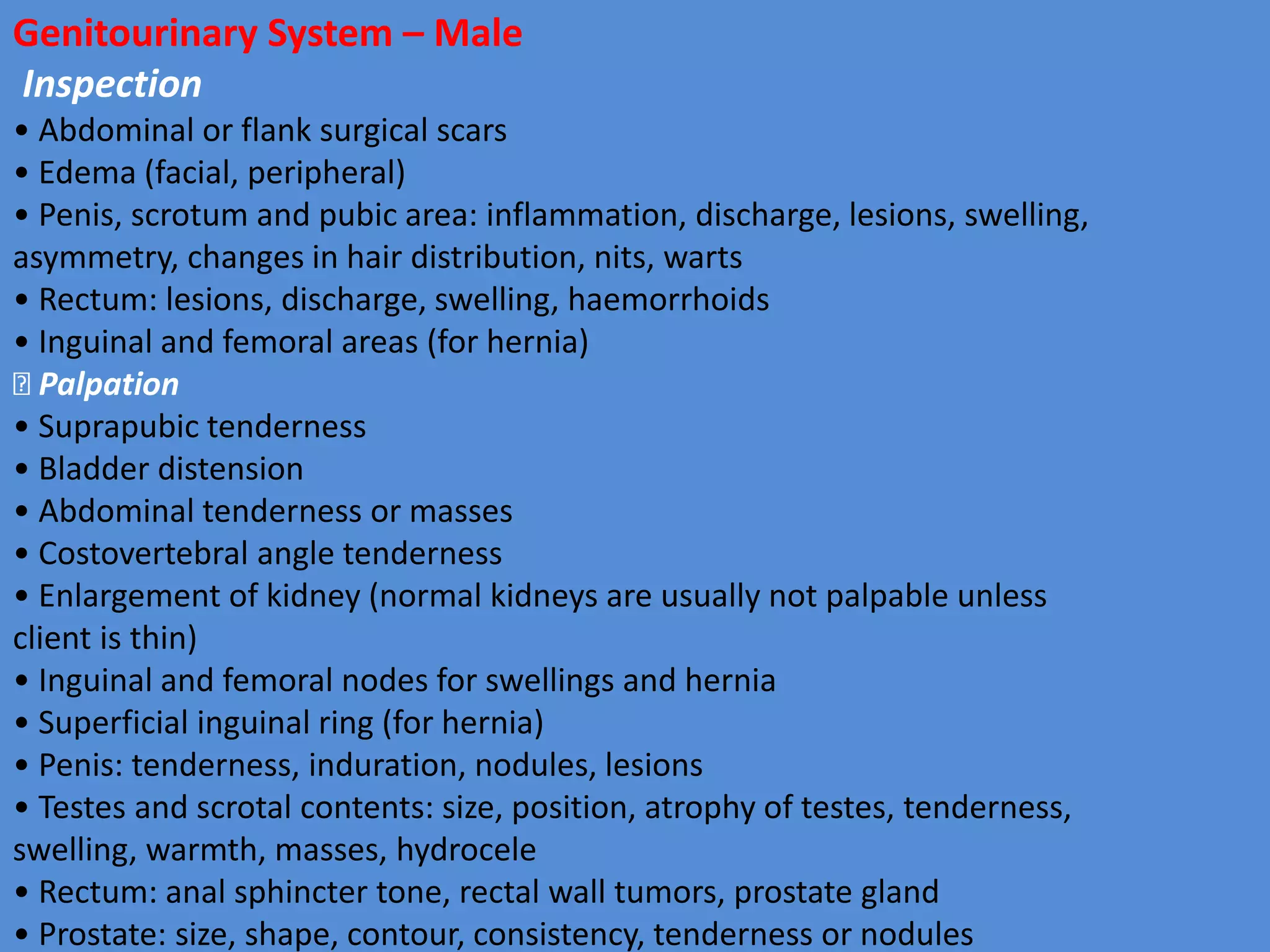 Gentiourinary system ANATOMY AND PHYSIOLOGY & ASSESSMENT | PPTX