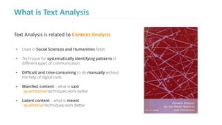 A Gentle Introduction to Text Analysis I | PDF