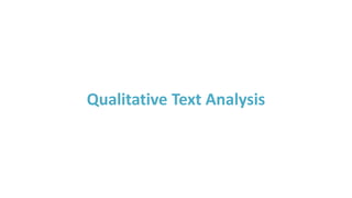A Gentle Introduction to Text Analysis I | PDF