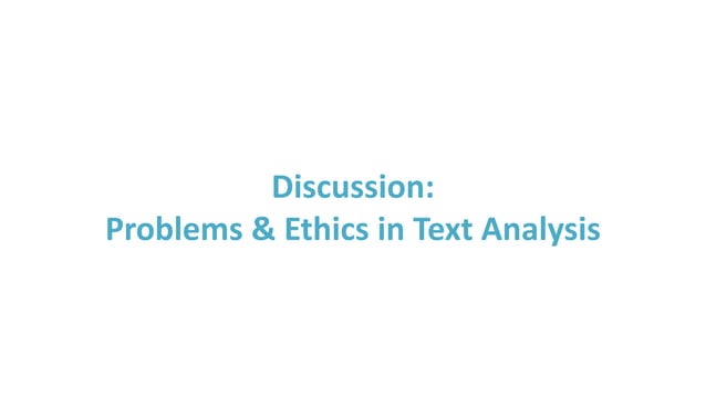 A Gentle Introduction to Text Analysis II | PPT