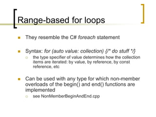 Gentle introduction to modern C++ | PPT