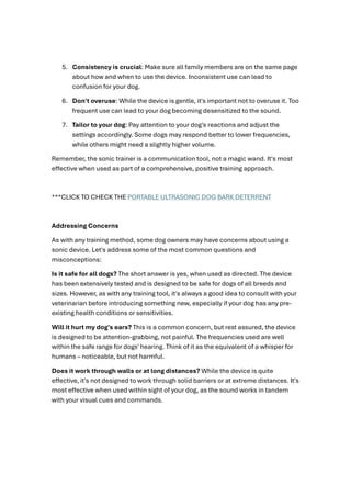 Gentle Yet Effective: Why Dog Owners Love This Sonic Training Device | PDF