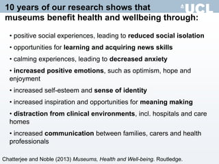 Measuring and evaluating the wellbeing benefits of museum & cultural activities | Nuala Morse ...