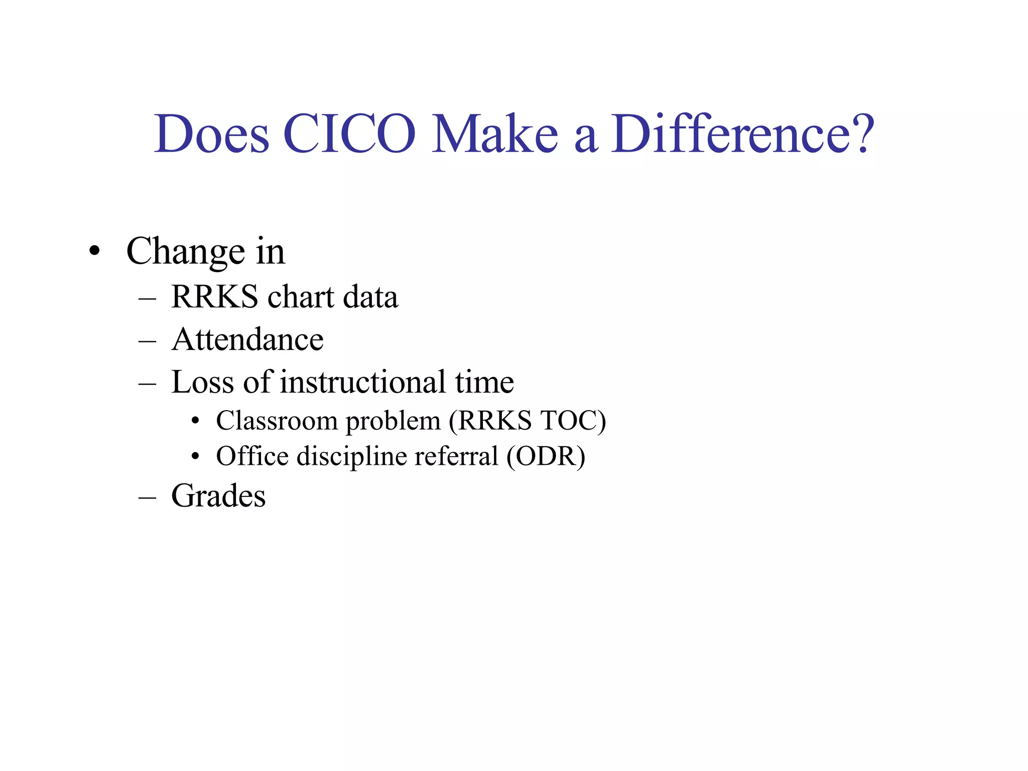 Tier Two and Evidence-based Practices: Check-In Check-Out (Part 2) | PPT