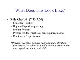 Tier Two and Evidence-based Practices: Check-In Check-Out (Part 2) | PPT