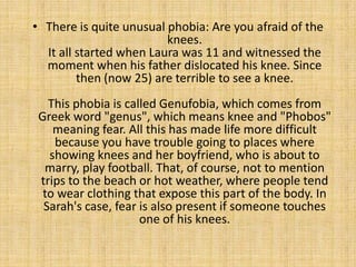Genufobia fear of knees | PPTX