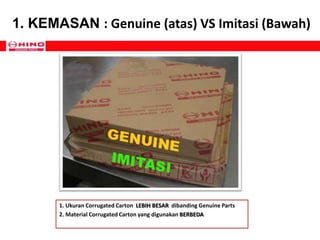 Genuine vs Imitasi (31250 E0320) | PPTX