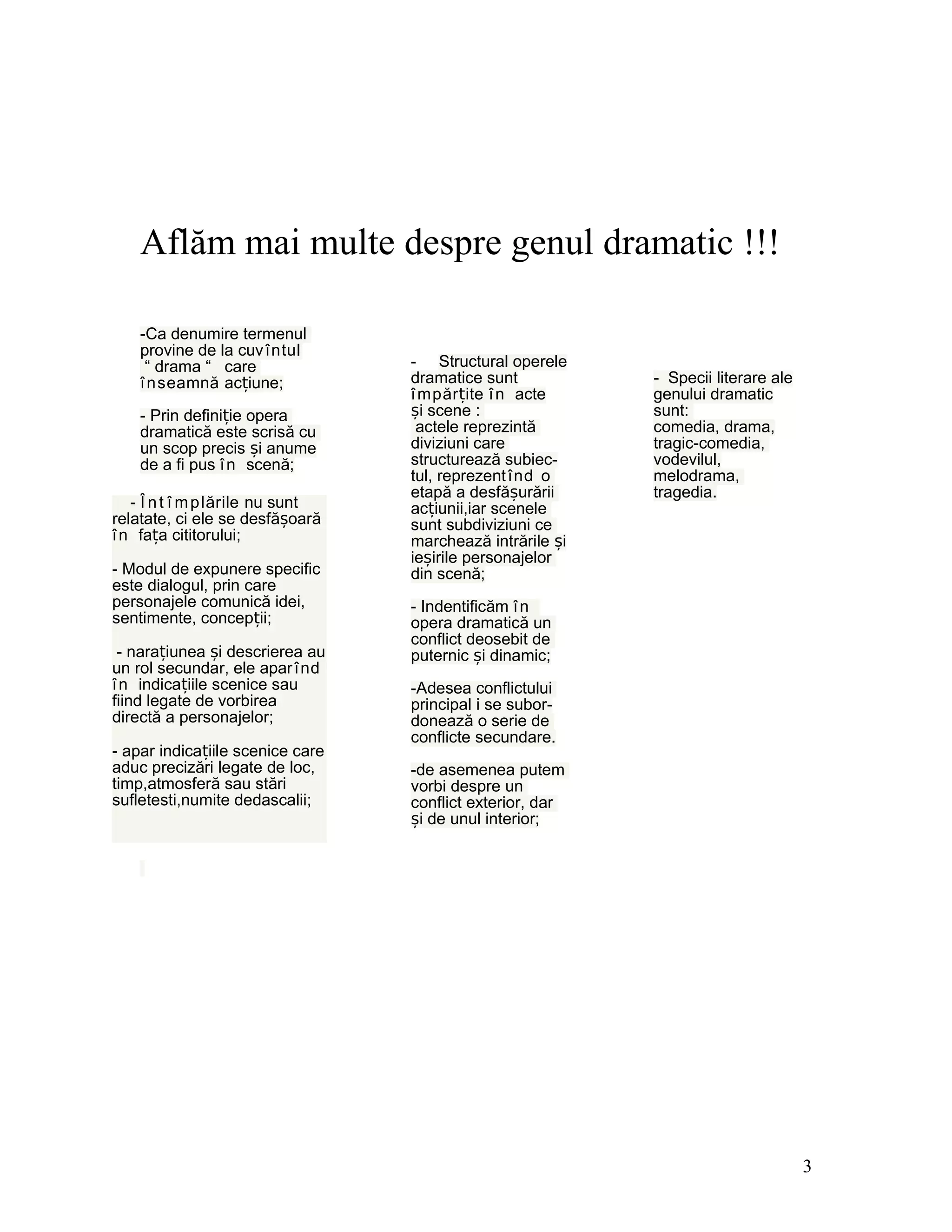Genul dramatic | PDF