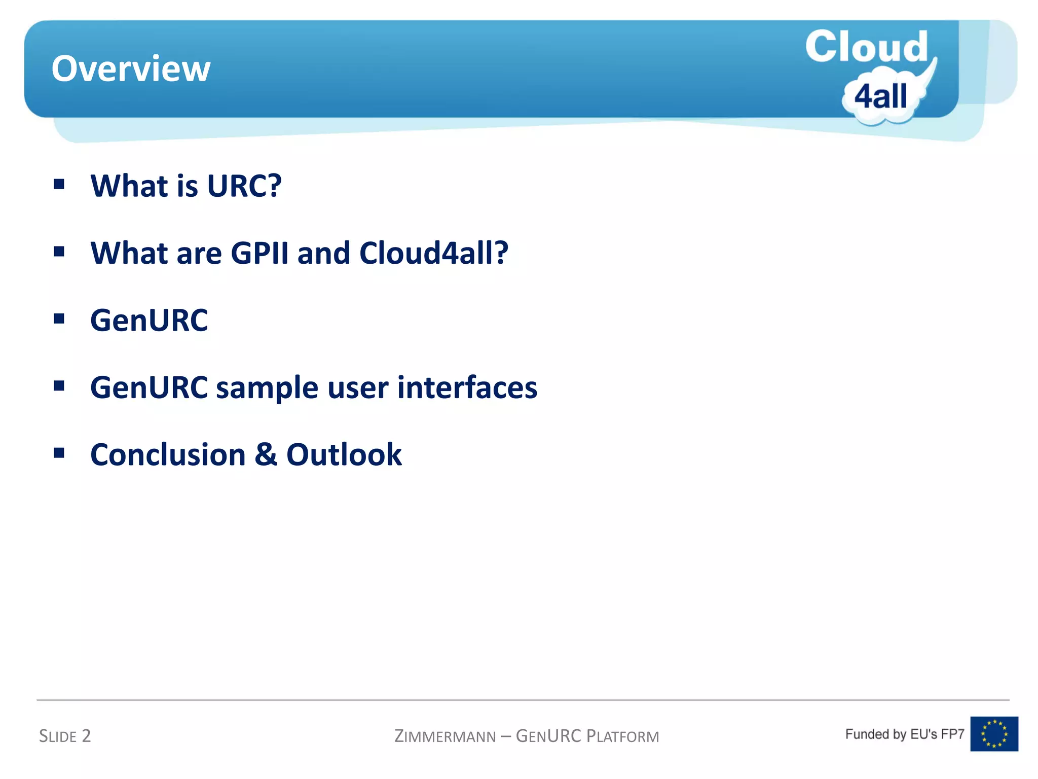 GenURC: Generation Platform for Personal and Context-Driven User Interfaces | PPT