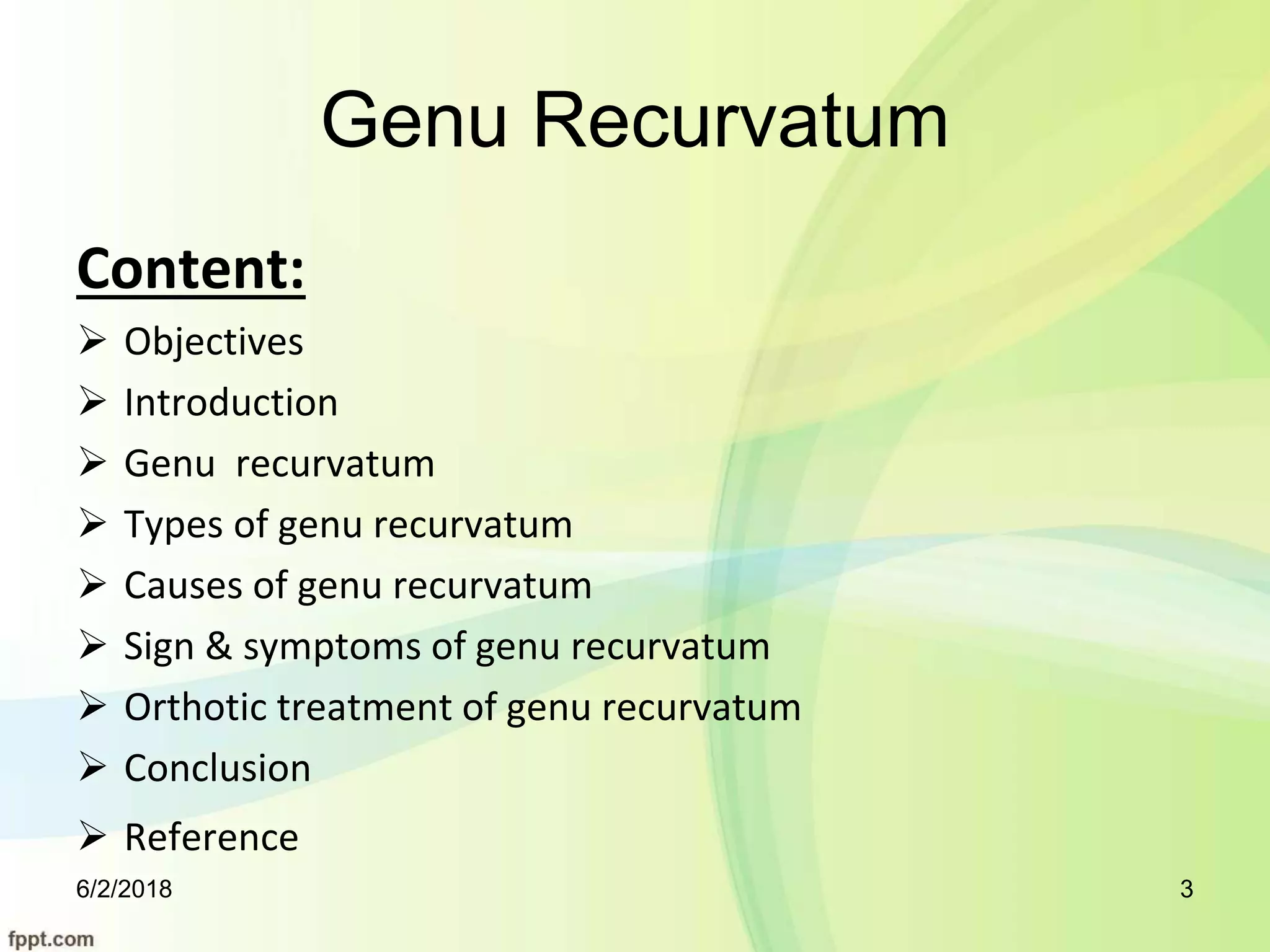 Genu recurvatum | PPTX