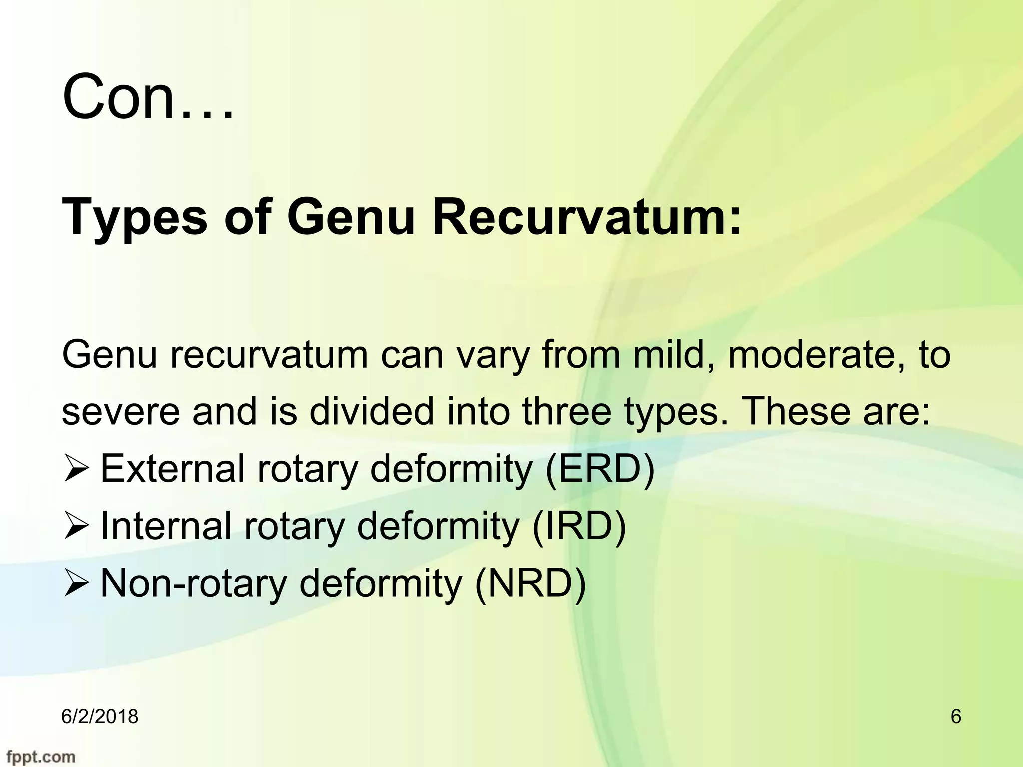 Genu recurvatum | PPTX