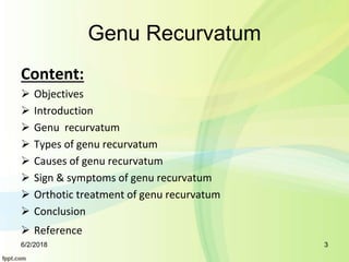 Genu recurvatum | PPTX