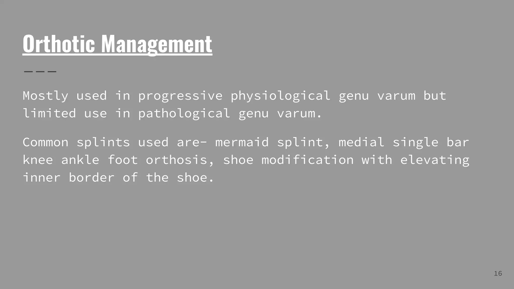 Genu varum orthotic management | PDF