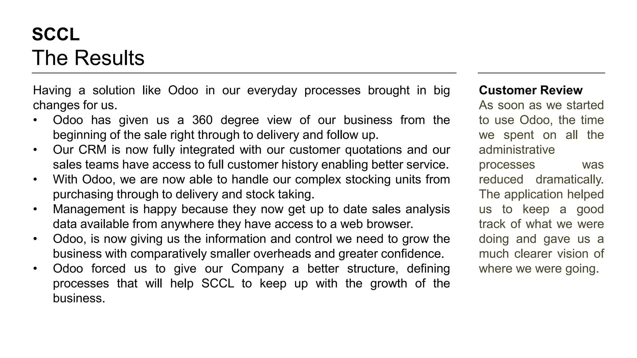 Case Study # Odoo Implementation @ Samuda Chemical Complex Ltd | PPTX