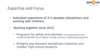 Genwise Summer Program- March 2020 slideshare | PPT